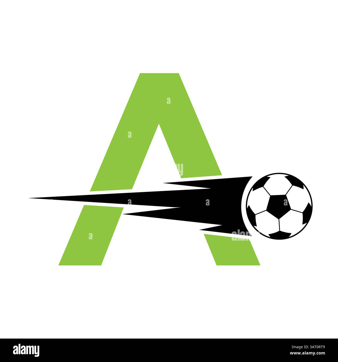 Initial Letter A Soccer Logo Design With Speed Symbol. Football Logo ...