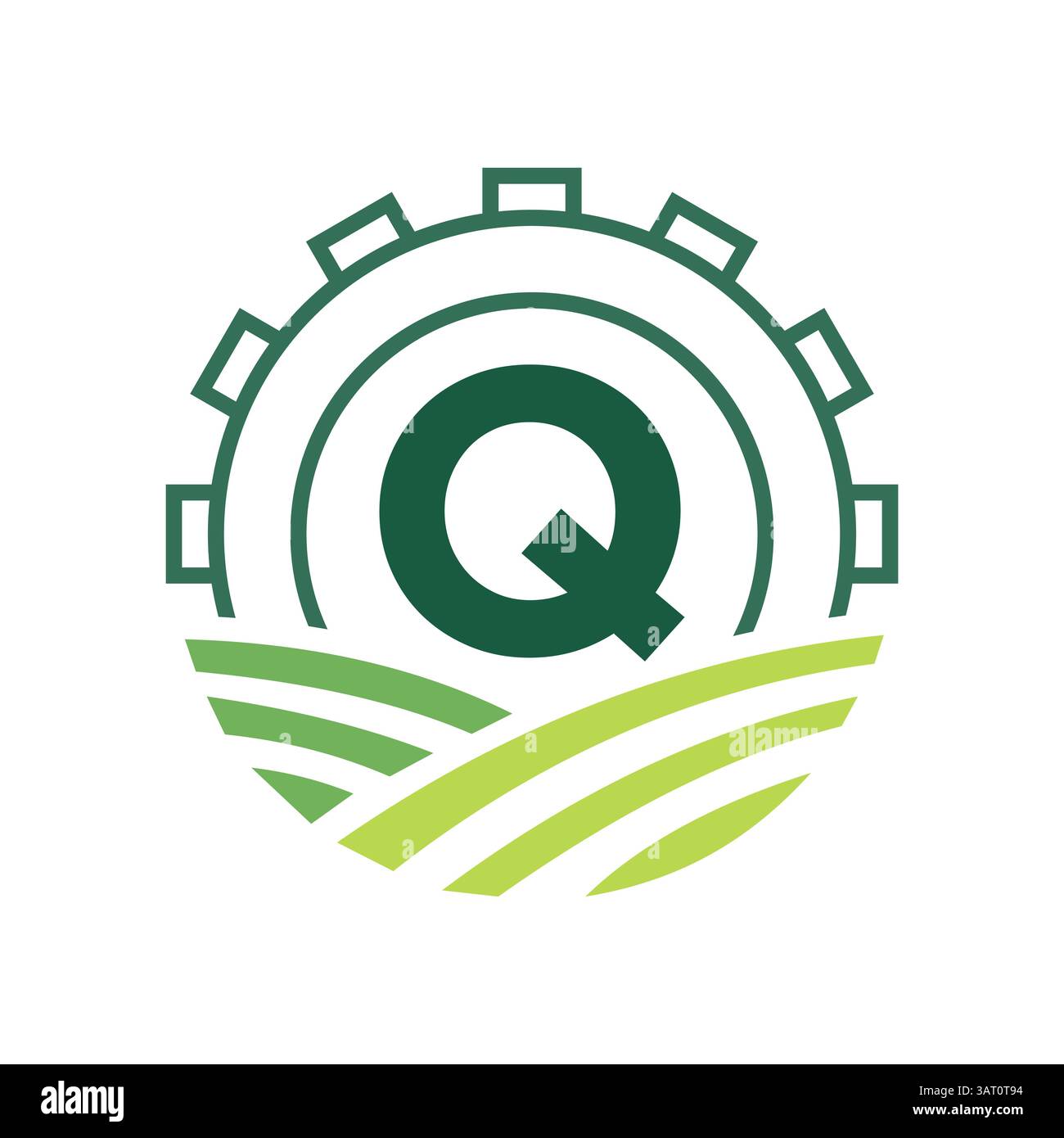 Agriculture Logo On Letter Q. Agro Farming Logo Symbol Vector and ...