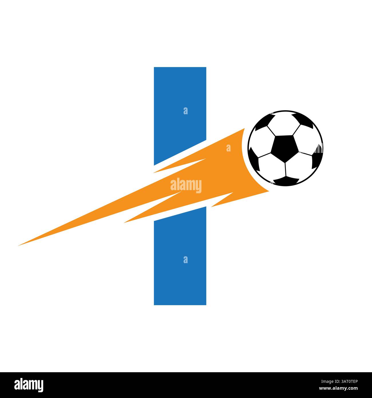 Initial Letter I Soccer Logo Design With Speed Symbol. Football Logo ...