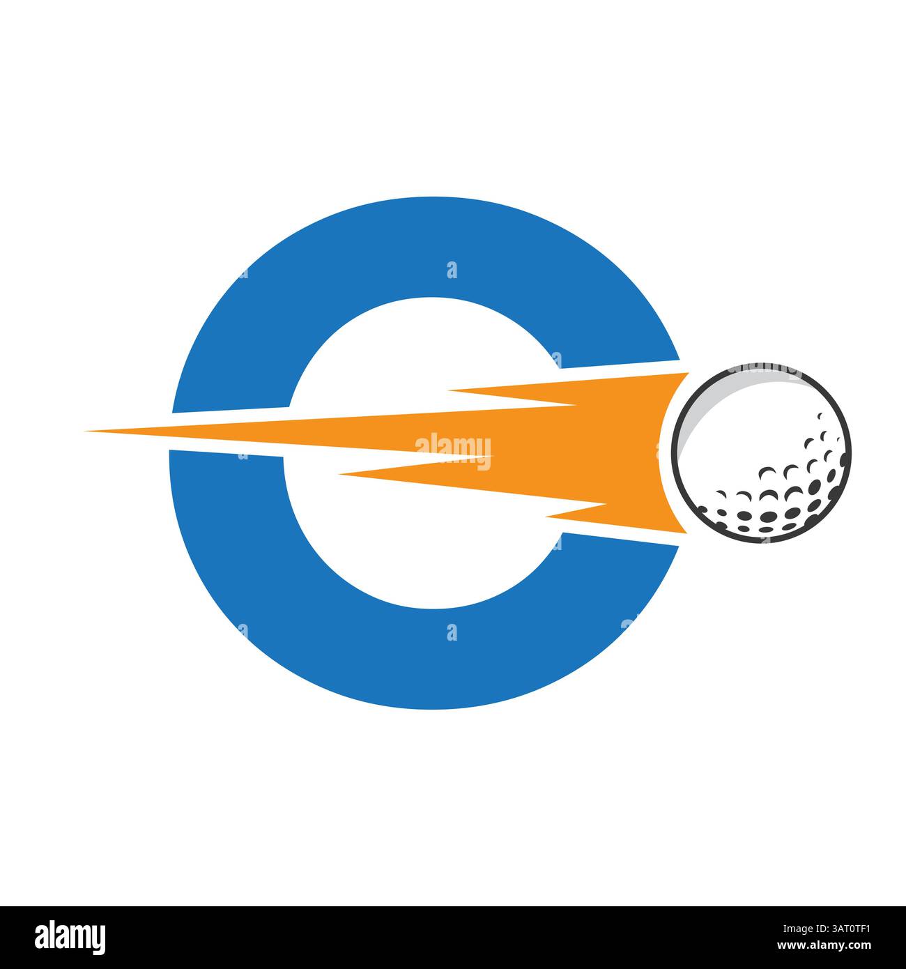 Initial Letter O Golf Logo Design With Speed Icon. Hockey Sports ...