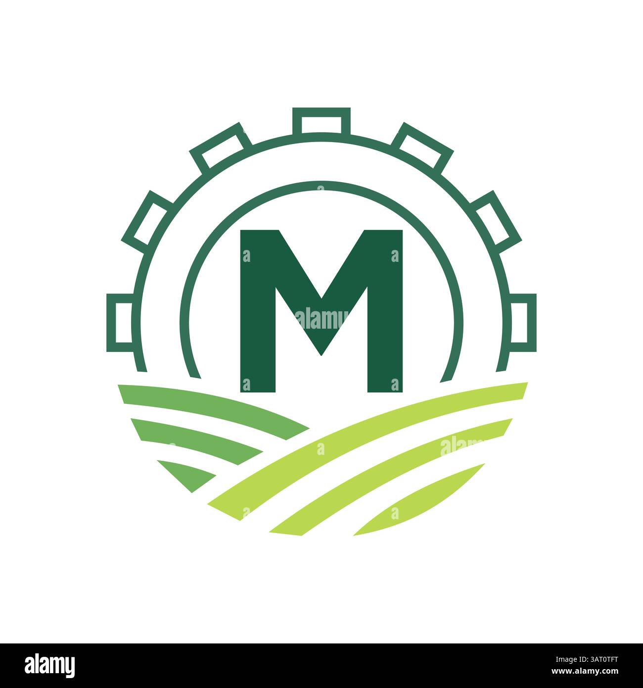 Agriculture Logo On Letter M. Agro Farming Logo Symbol Vector and ...