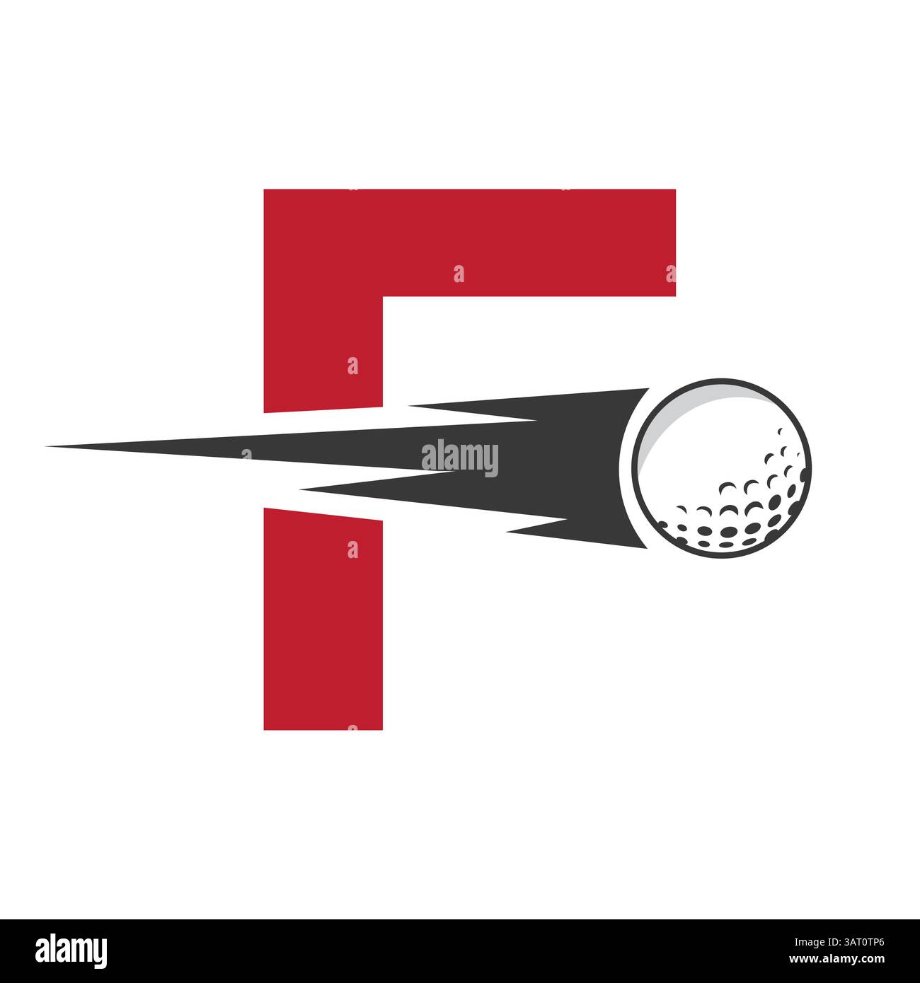 Initial Letter F Golf Logo Design With Speed Icon. Hockey Sports ...