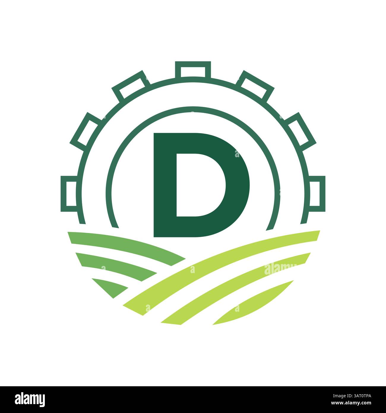 Agriculture Logo On Letter D. Agro Farming Logo Symbol Vector and ...
