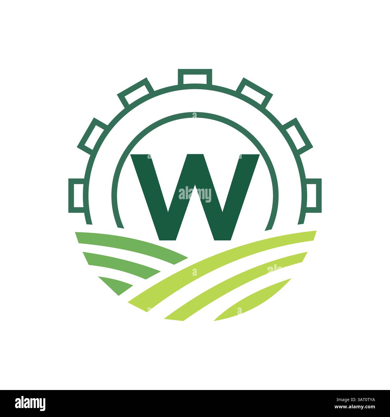 Agriculture Logo On Letter W. Agro Farming Logo Symbol Vector and ...
