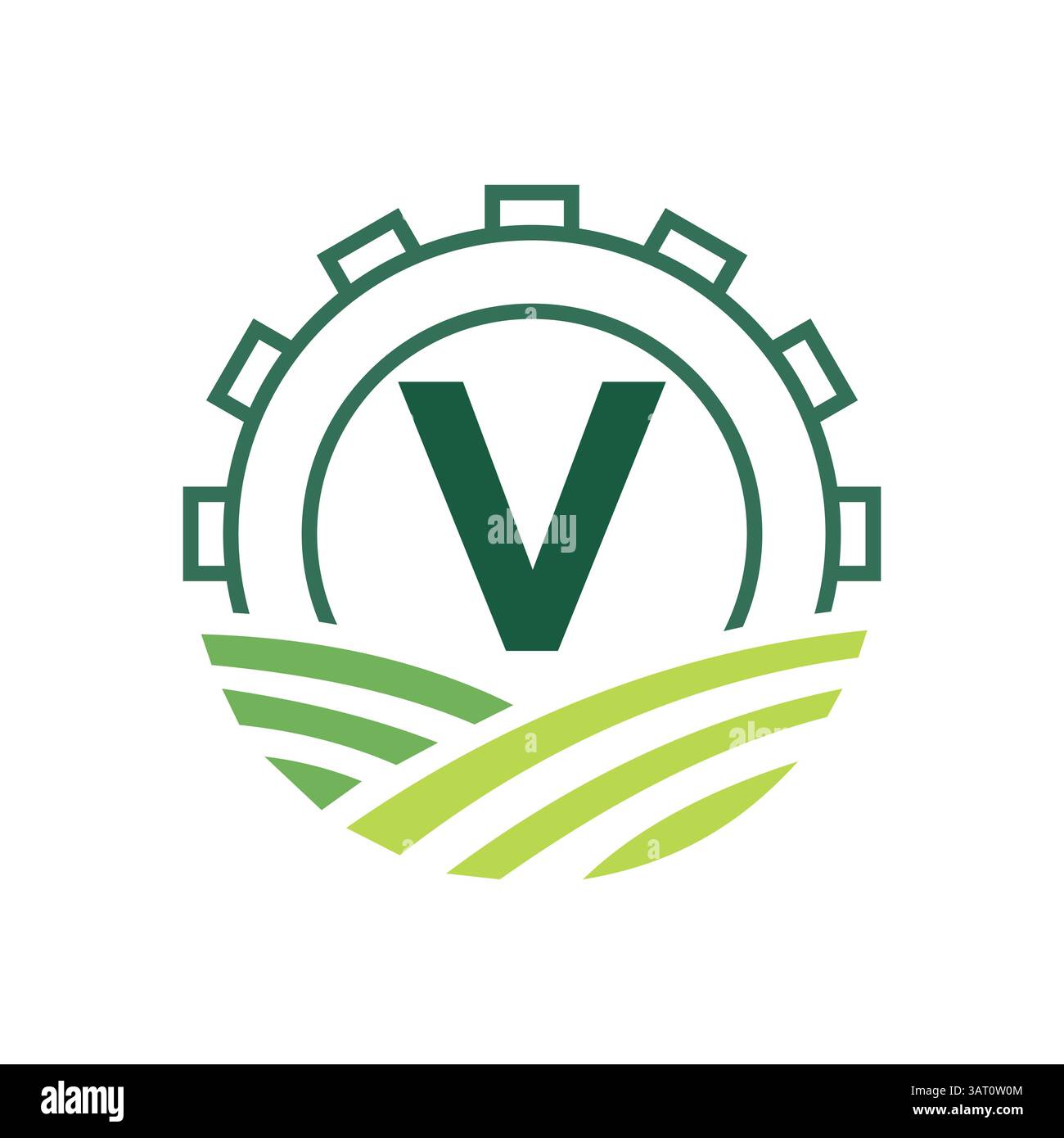 Agriculture Logo On Letter V. Agro Farming Logo Symbol Vector and ...