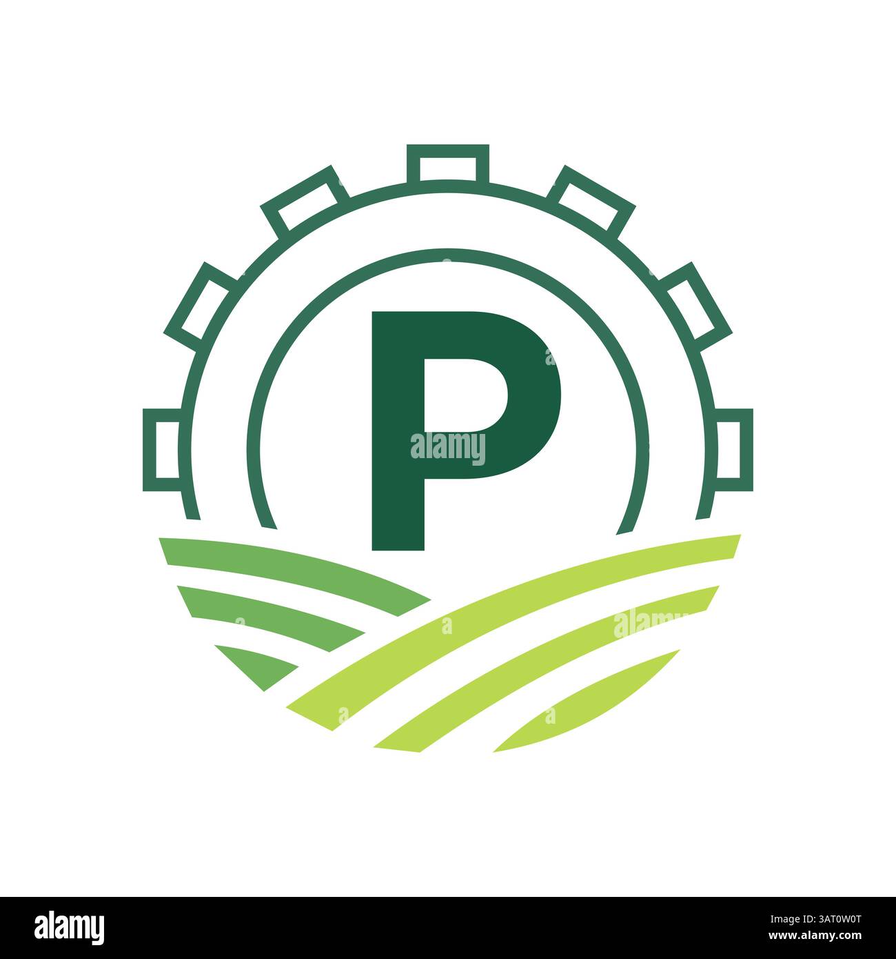 Agriculture Logo On Letter P. Agro Farming Logo Symbol Vector and ...