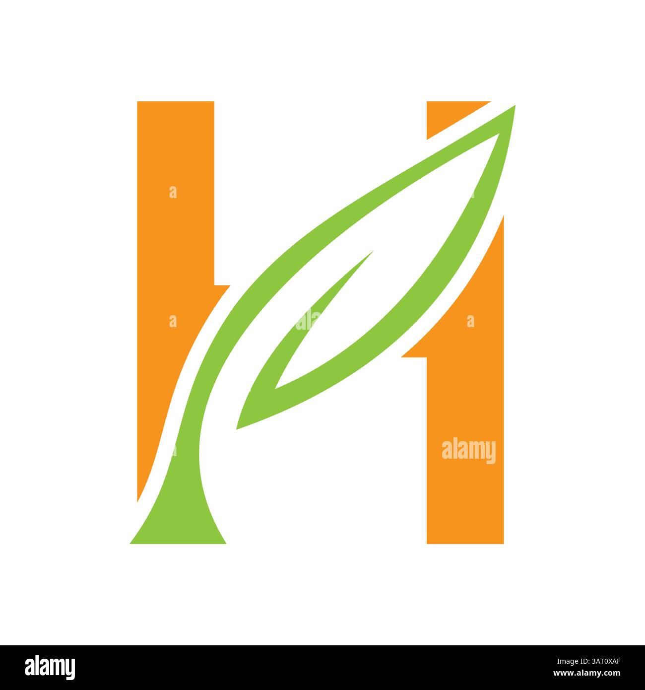 Initial Letter H Leaf Logo Design. Ecology Symbol Vector Template Stock Vector Image & Art - Alamy