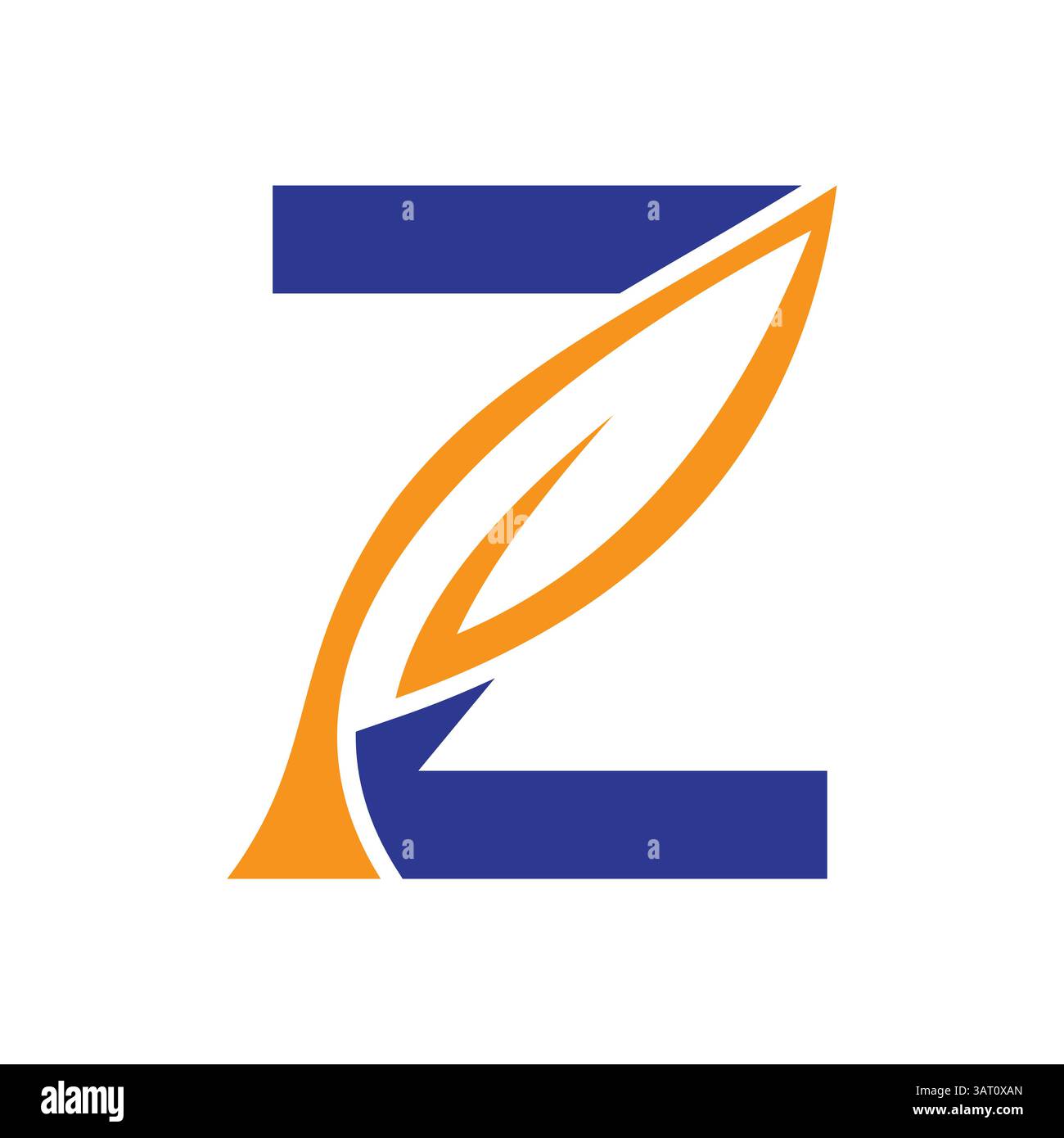 Initial Letter Z Leaf Logo Design. Ecology Symbol Vector Template Stock ...