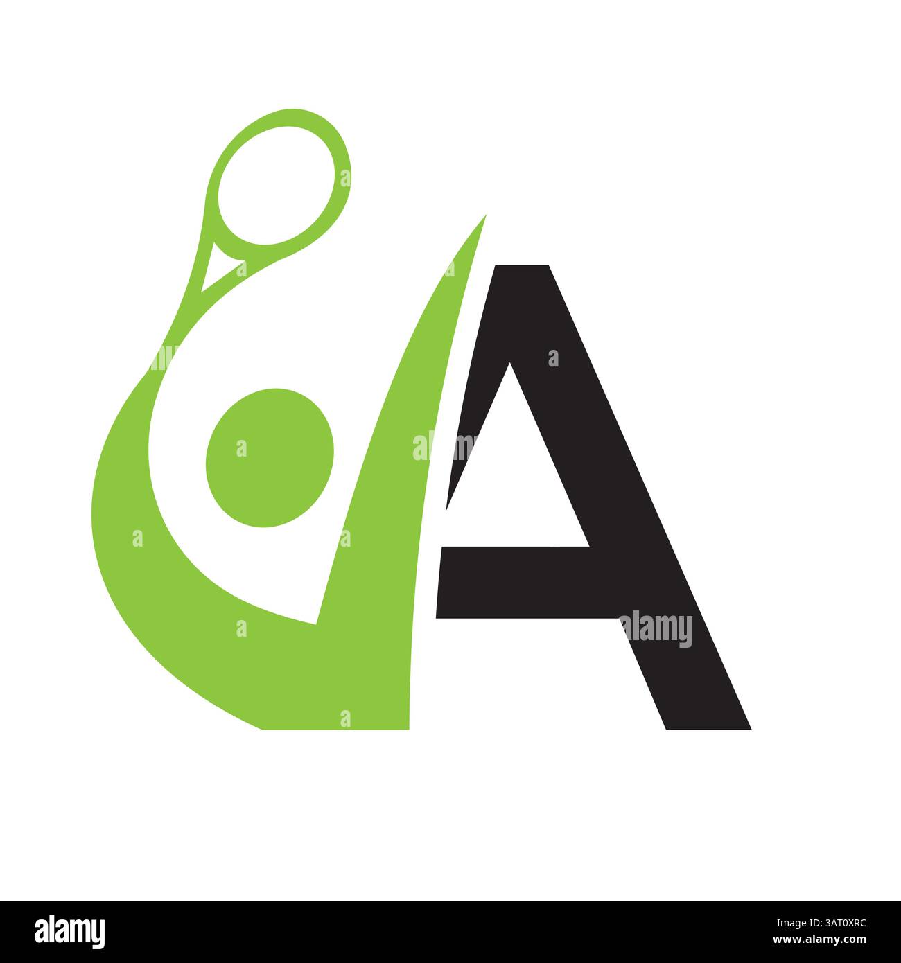 Letter A Padel Racket Logo Design. Paddle Symbol Beach Table Tennis ...