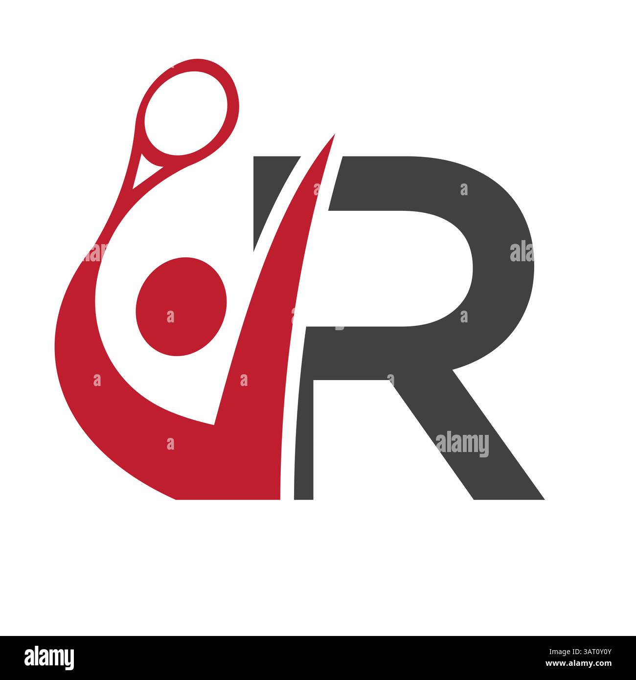Letter R Padel Racket Logo Design. Paddle Symbol Beach Table Tennis ...