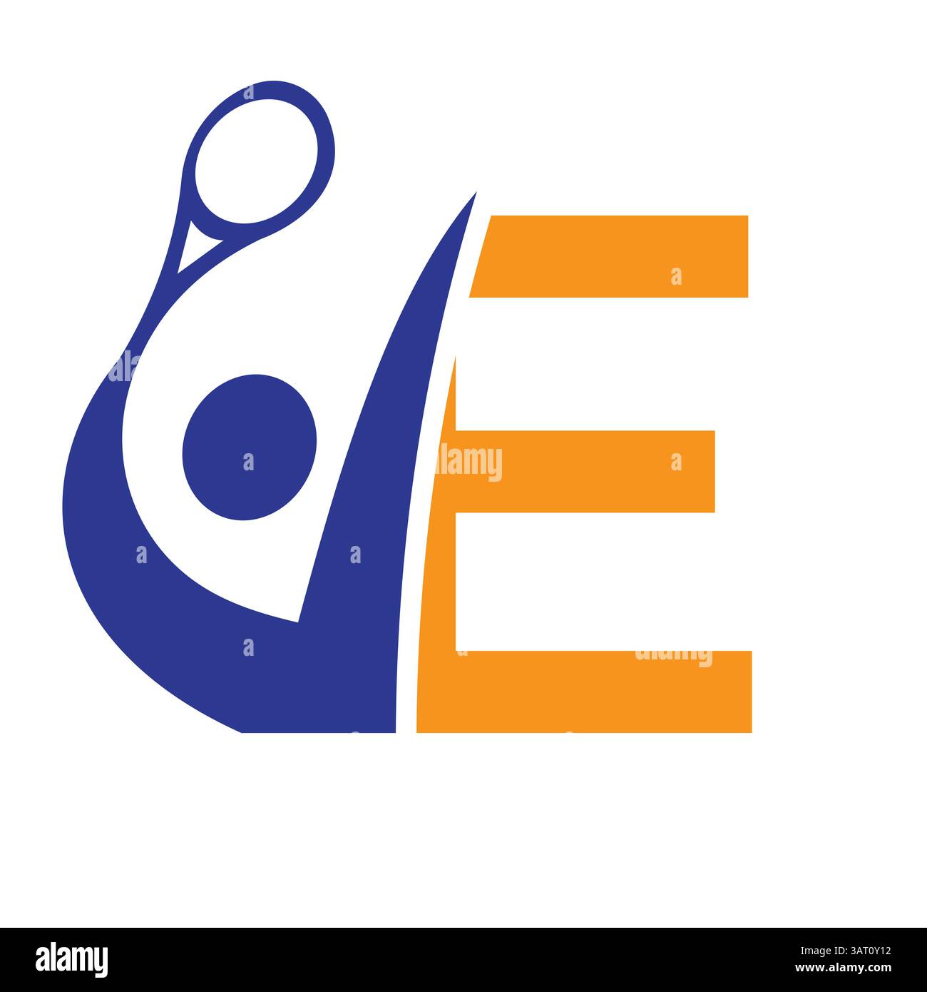 Letter E Padel Racket Logo Design. Paddle Symbol Beach Table Tennis ...