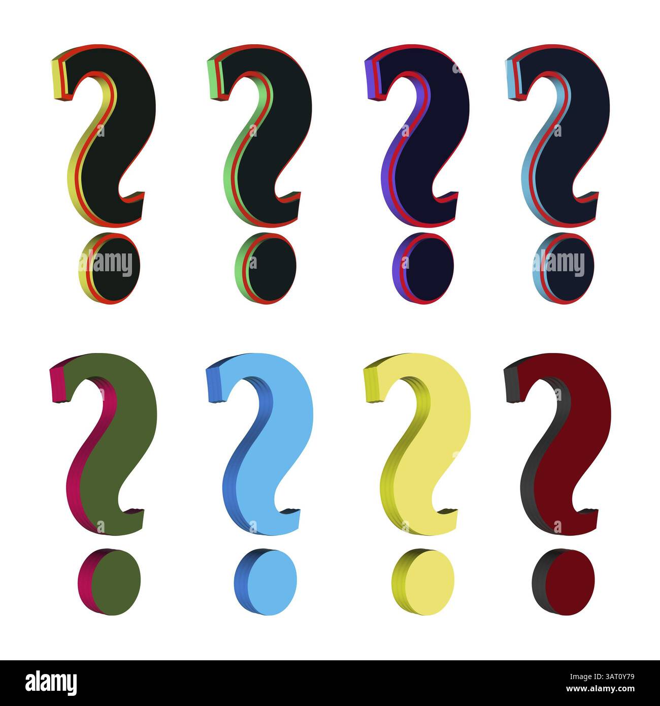 Colourful question marks Stock Photo - Alamy