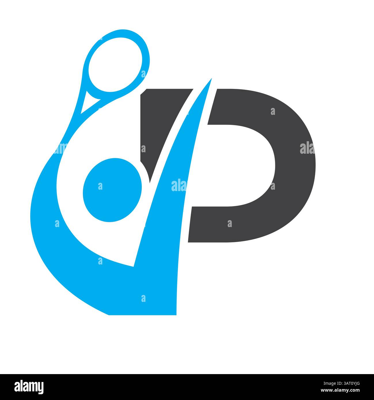Letter P Padel Racket Logo Design. Paddle Symbol Beach Table Tennis ...