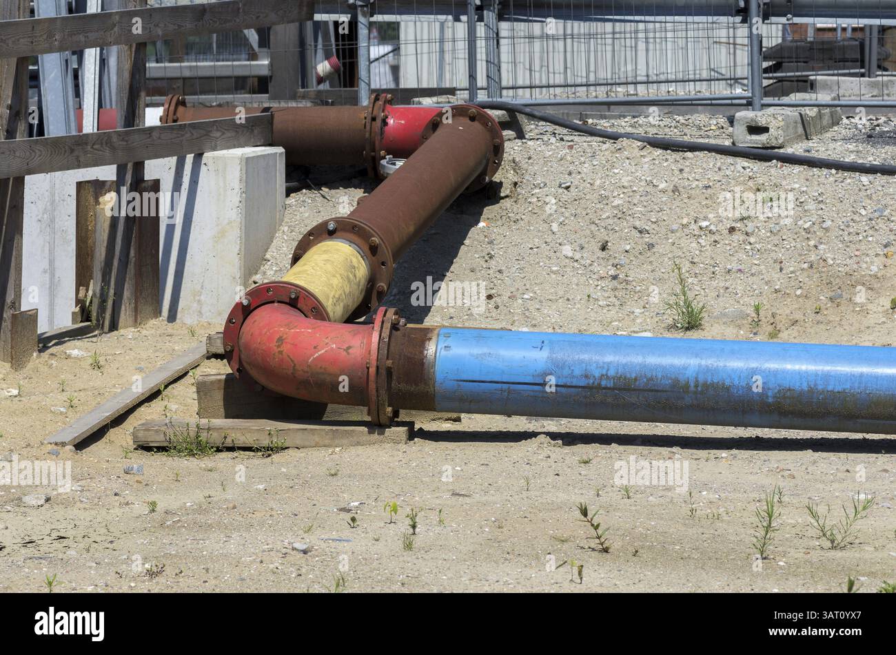 Pipeline construction site Stock Photo - Alamy