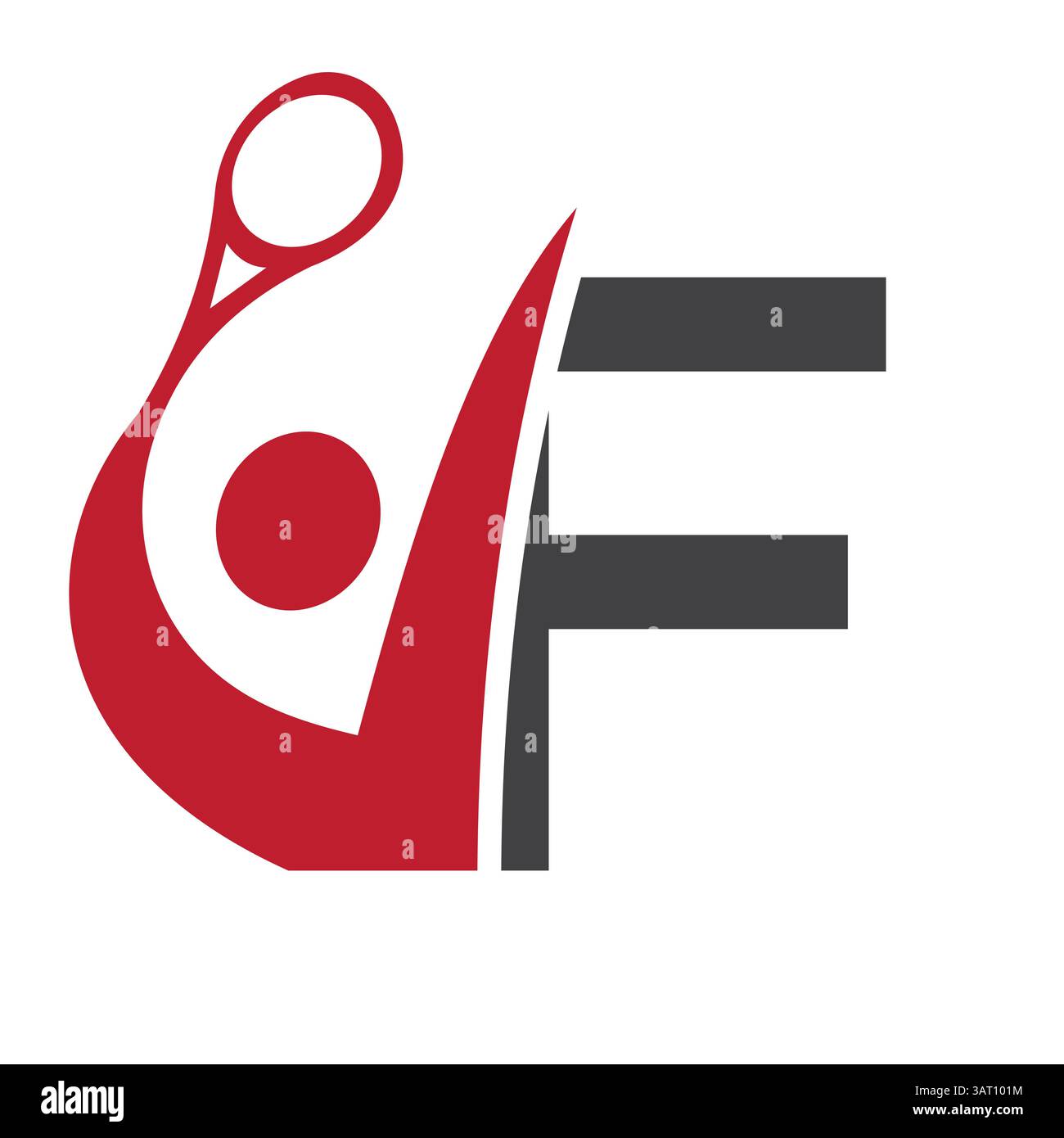 Letter F Padel Racket Logo Design. Paddle Symbol Beach Table Tennis ...