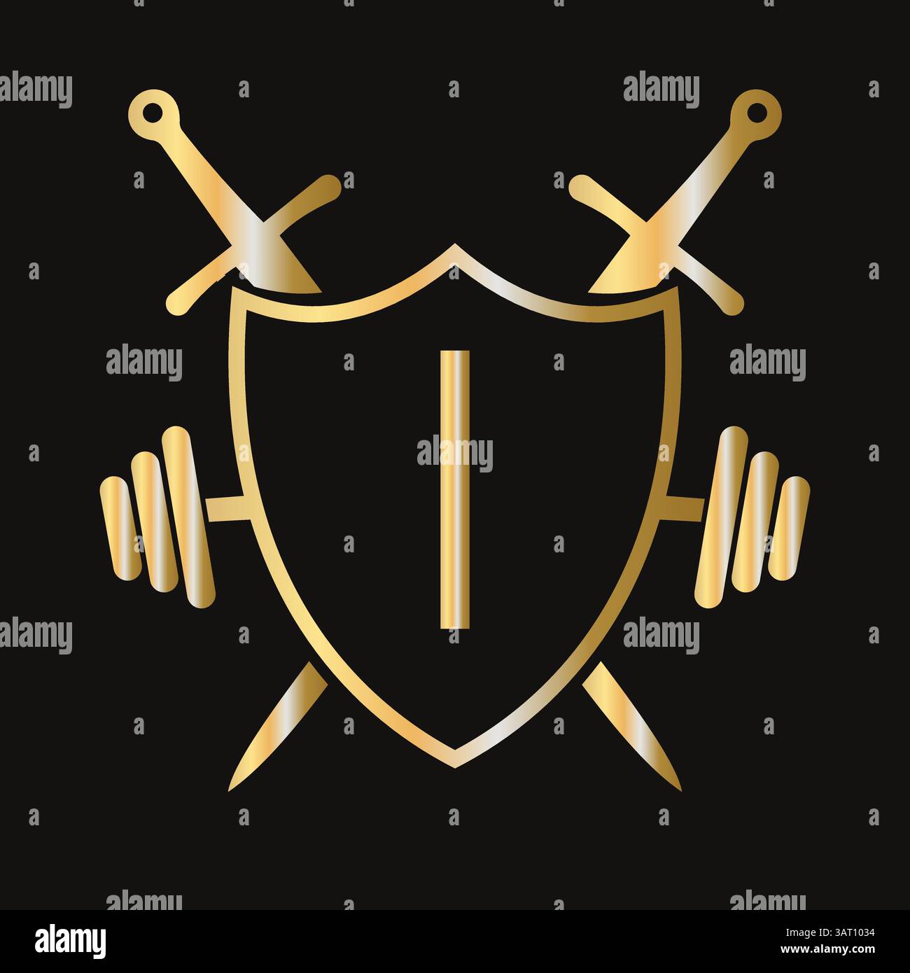 Letter I Warrior Logo Design Concept For Security, Safety and Defense ...