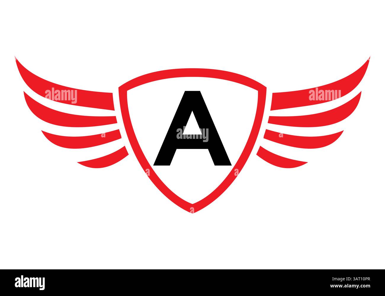 Wing Logo On Letter A Alphabet For Transportation Logo Symbol Stock ...