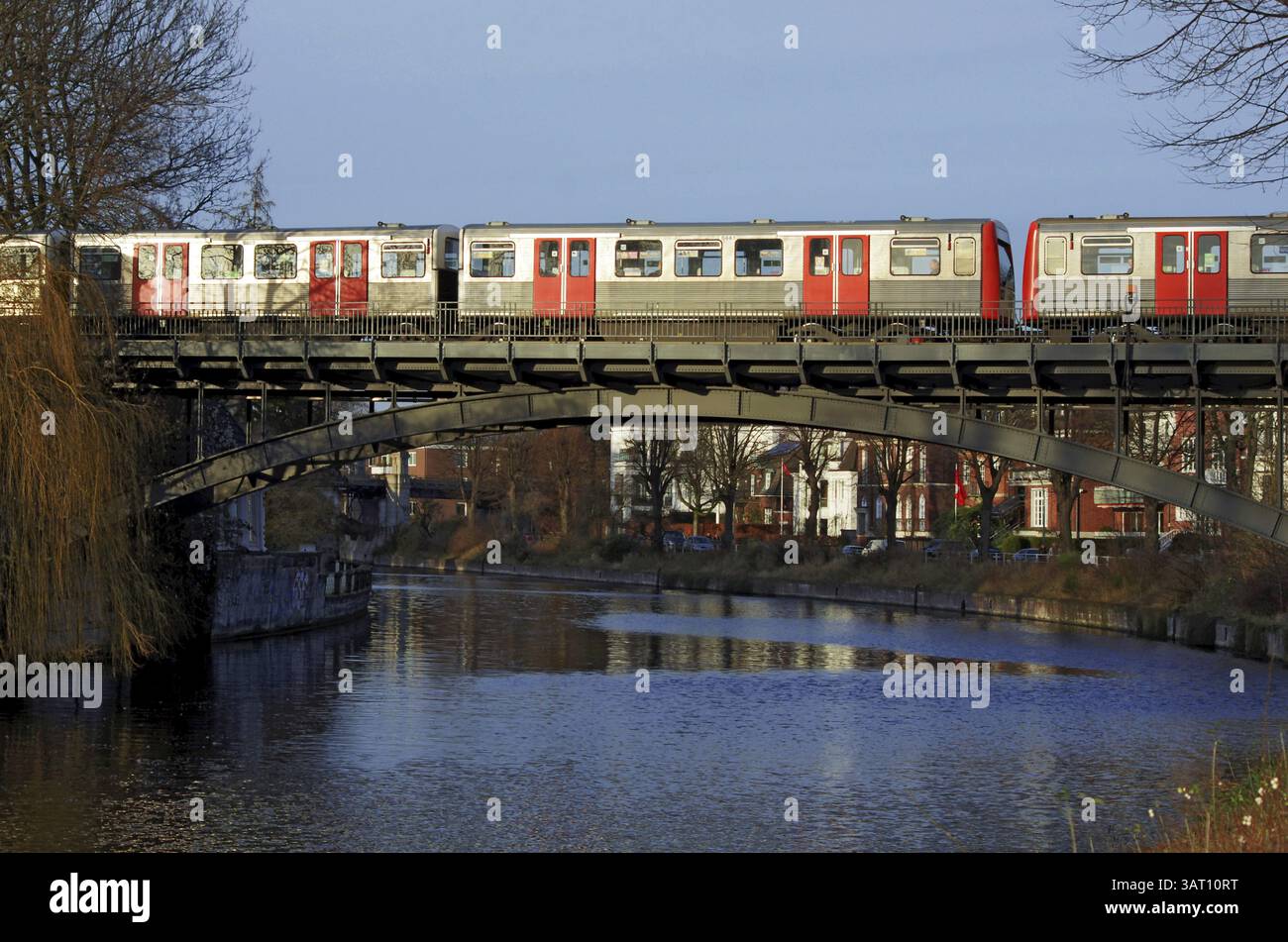 Metro train on bridge ride hi-res stock photography and images - Alamy
