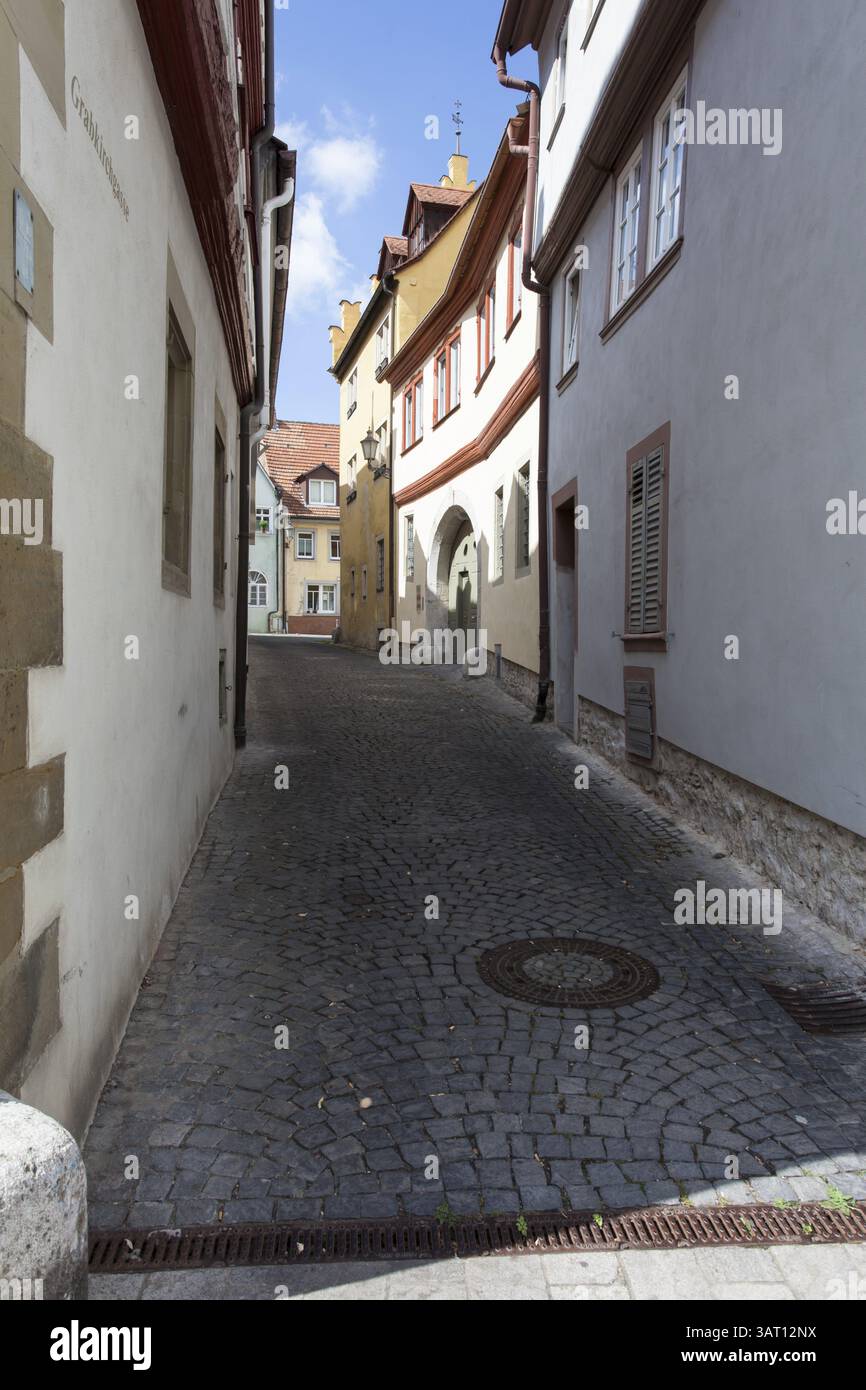 Historic old town centre of Kitzingen, Lower Franconia, Bavaria ...
