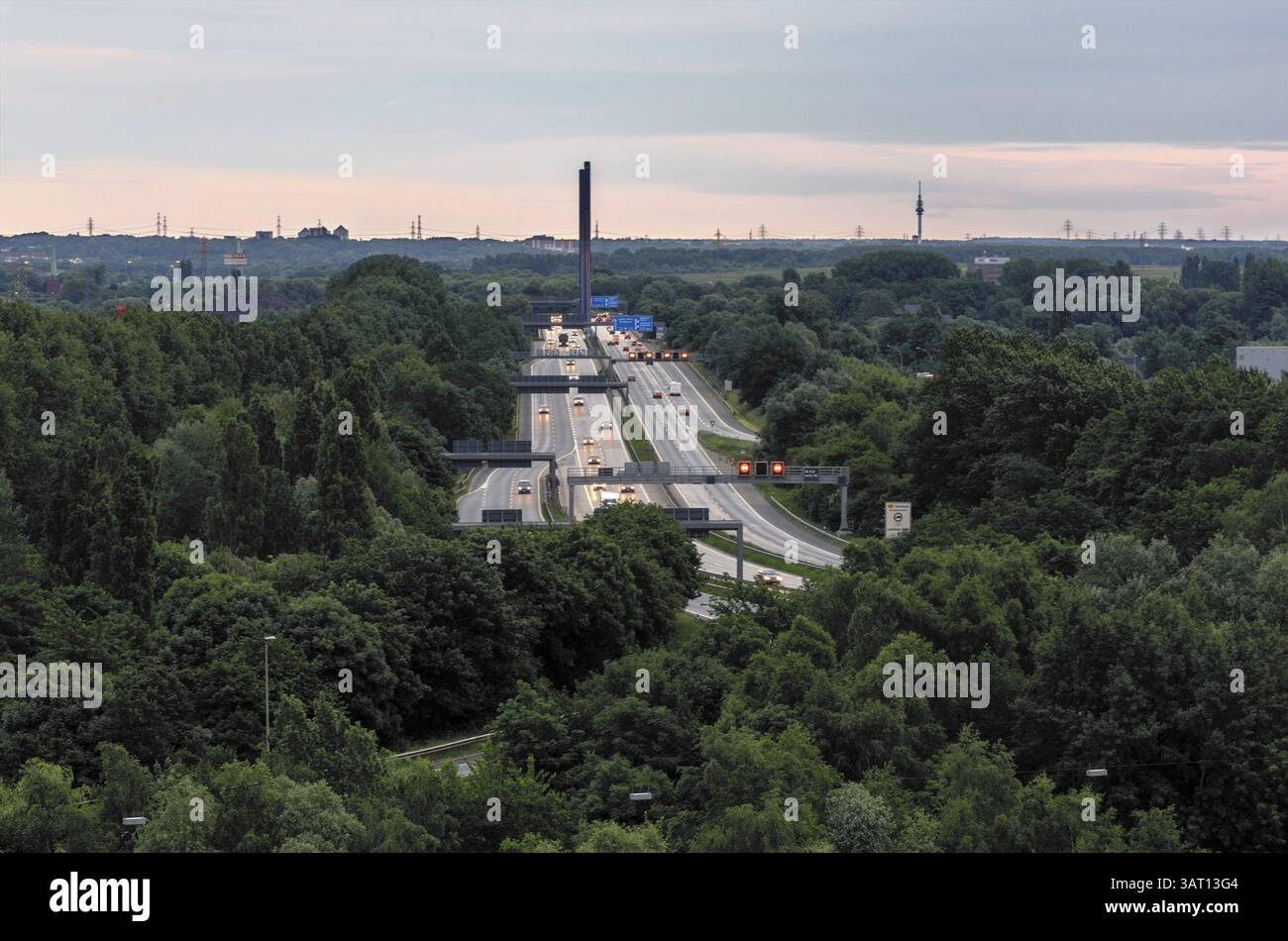 Motorway in green Hamburg Stock Photo - Alamy