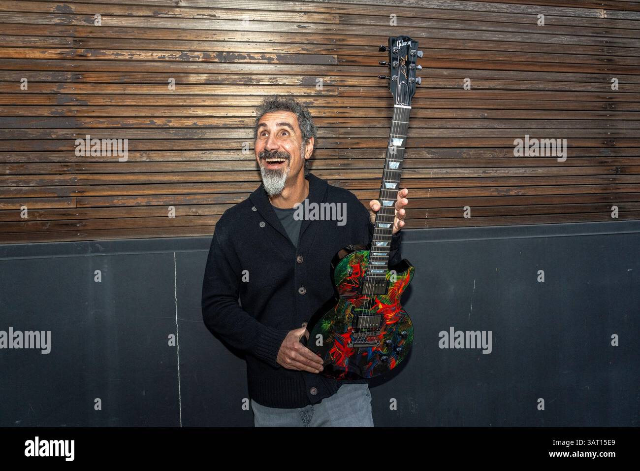 Serj Tankian attends a launch event for the "Foundations" Gibson Les ...
