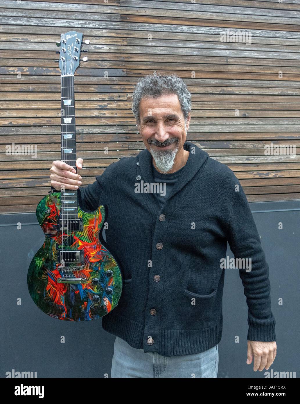 Serj Tankian attends a launch event for the "Foundations" Gibson Les ...