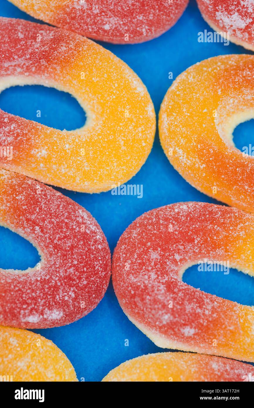Playful pattern of orange rings hi-res stock photography and images - Alamy
