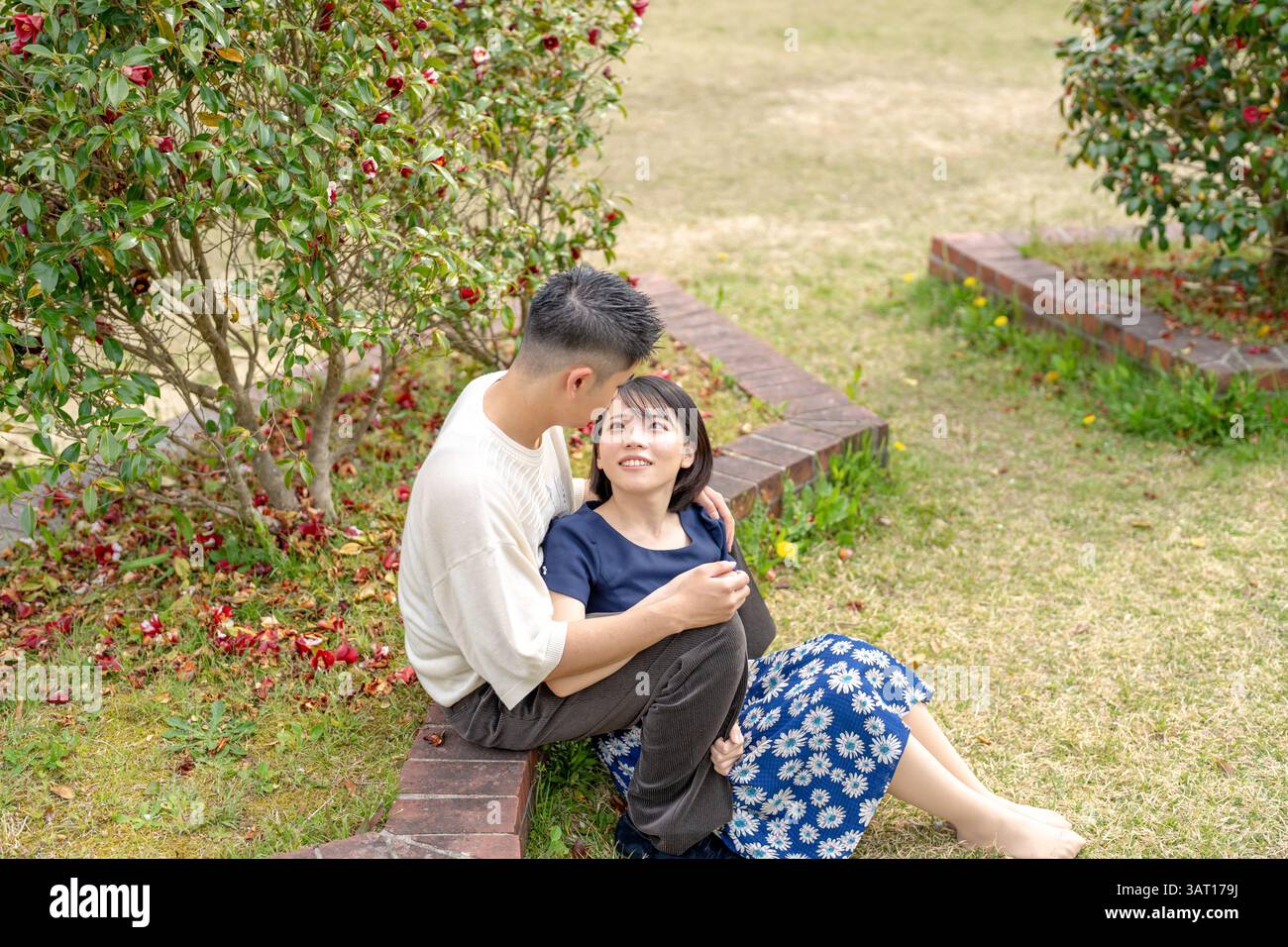 Spring scene in May at a no-people park in Jokojicho, Seto City, Aichi ...