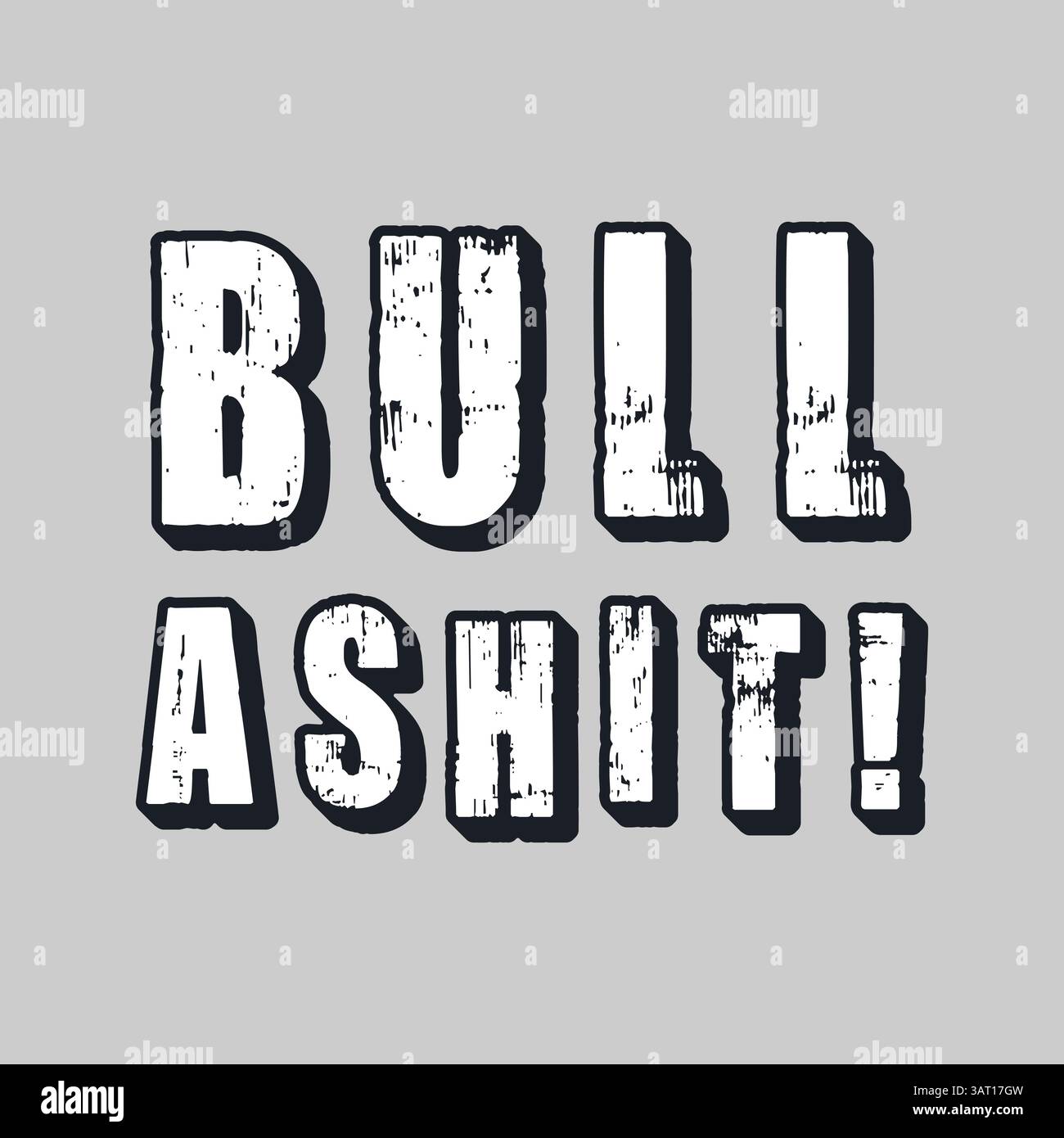 Bull Ashit. Typography text art design quote. Editable, resizable, EPS ...