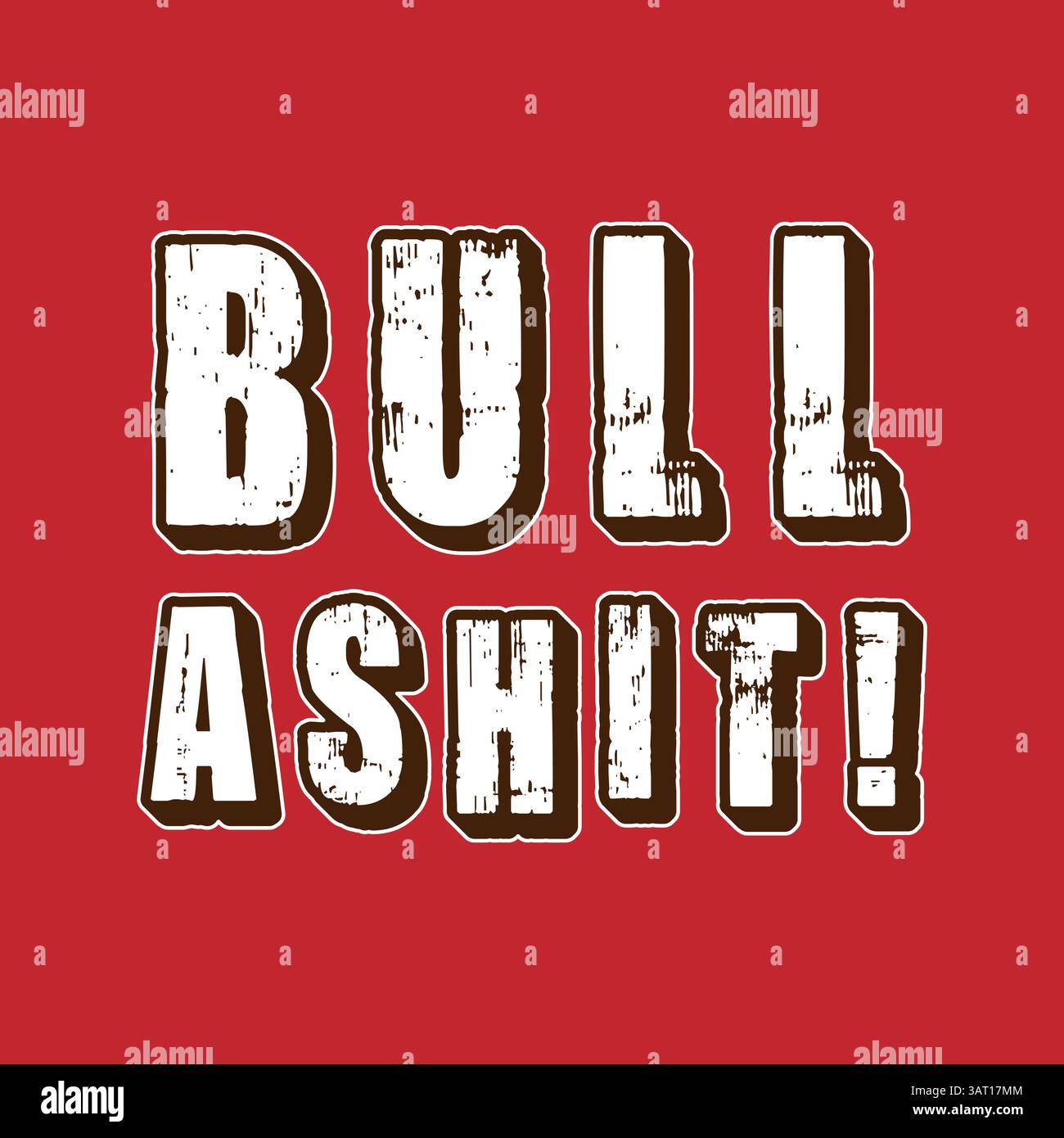 Bull Ashit. Typography text art design quote. Editable, resizable, EPS ...