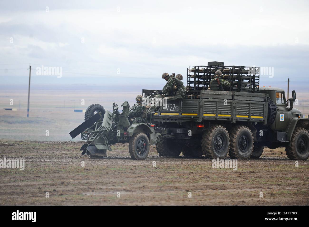 Military exercises of various units of the engineering troops Stock ...