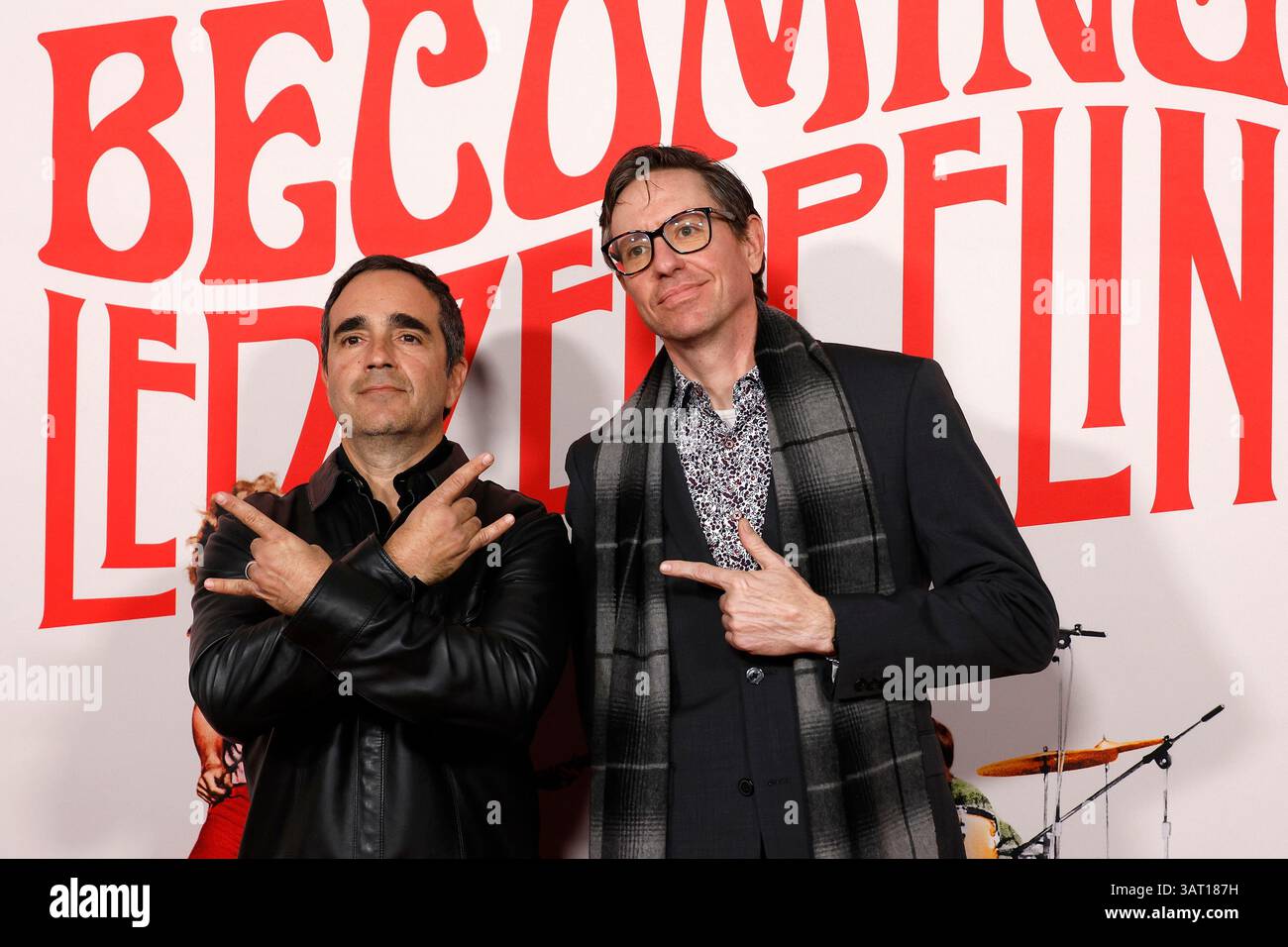 LOS ANGELES - JAN 27: Dastan Khalili, Jon Brewer at the Becoming Led Zeppelin Los Angeles ...