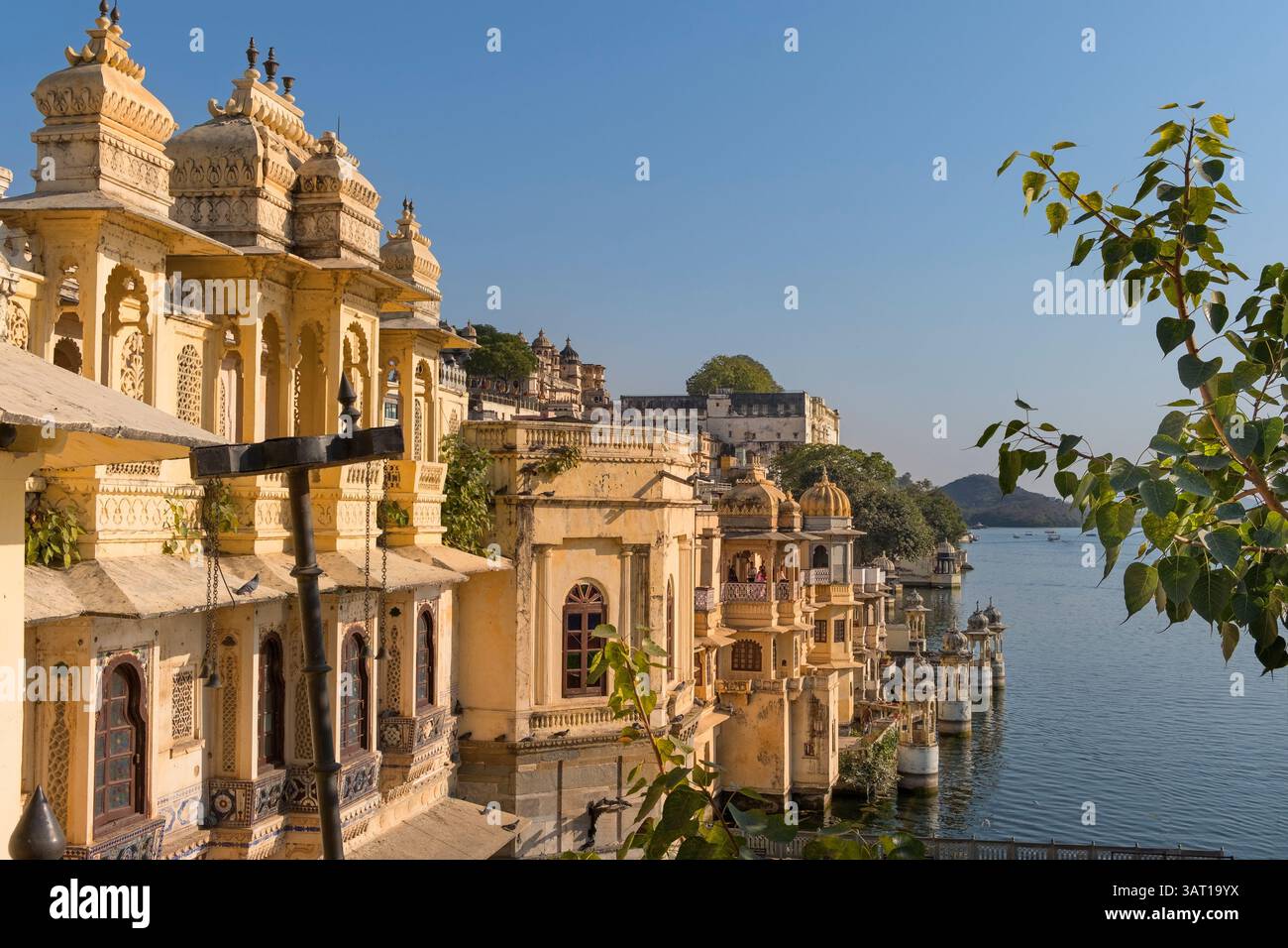 Gangaur Ghat and Lal Ghat Lake Pichola Udaipur Rajasthan India Stock ...