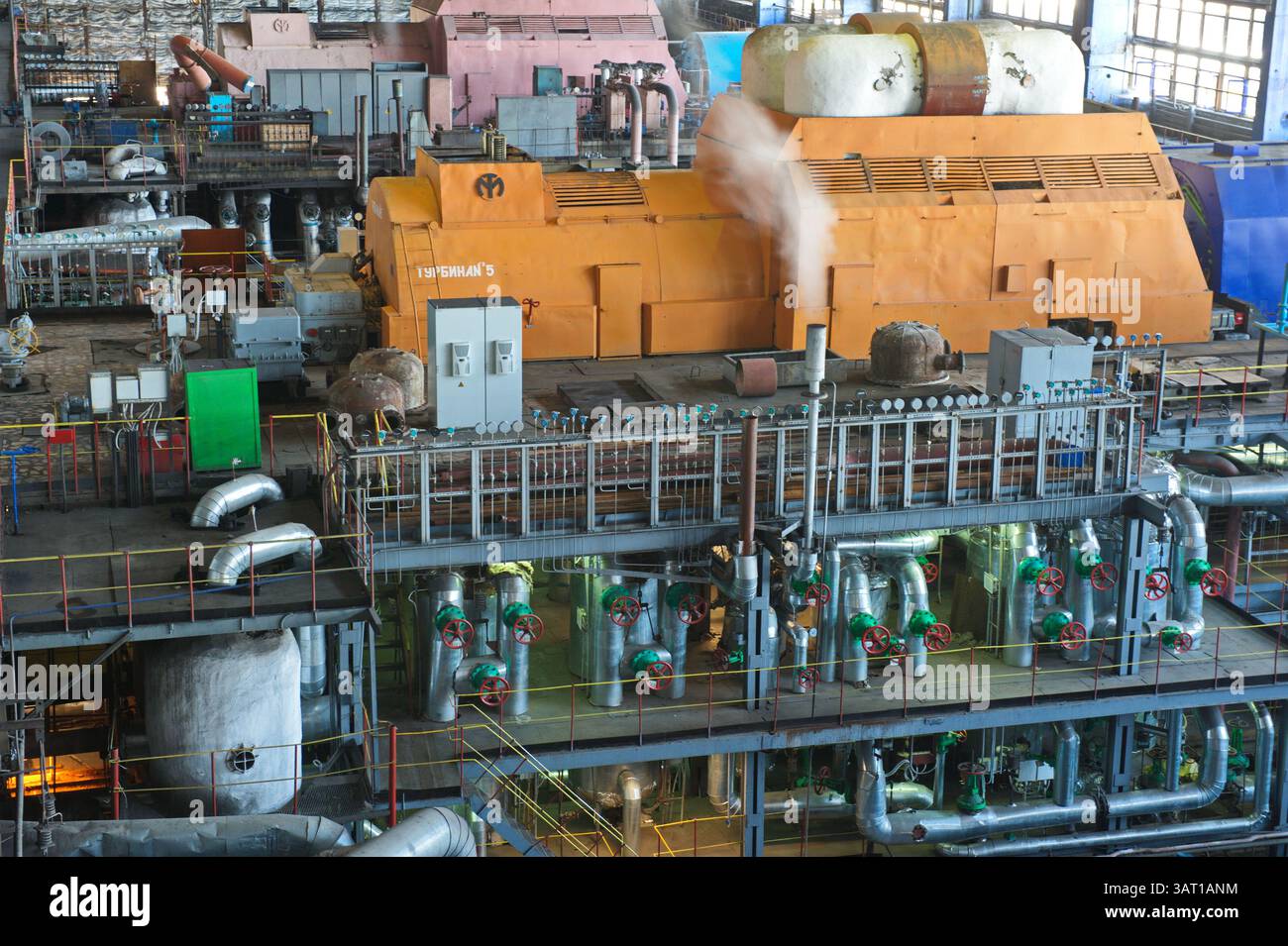 A hall with generators at a thermal power plant Stock Photo - Alamy