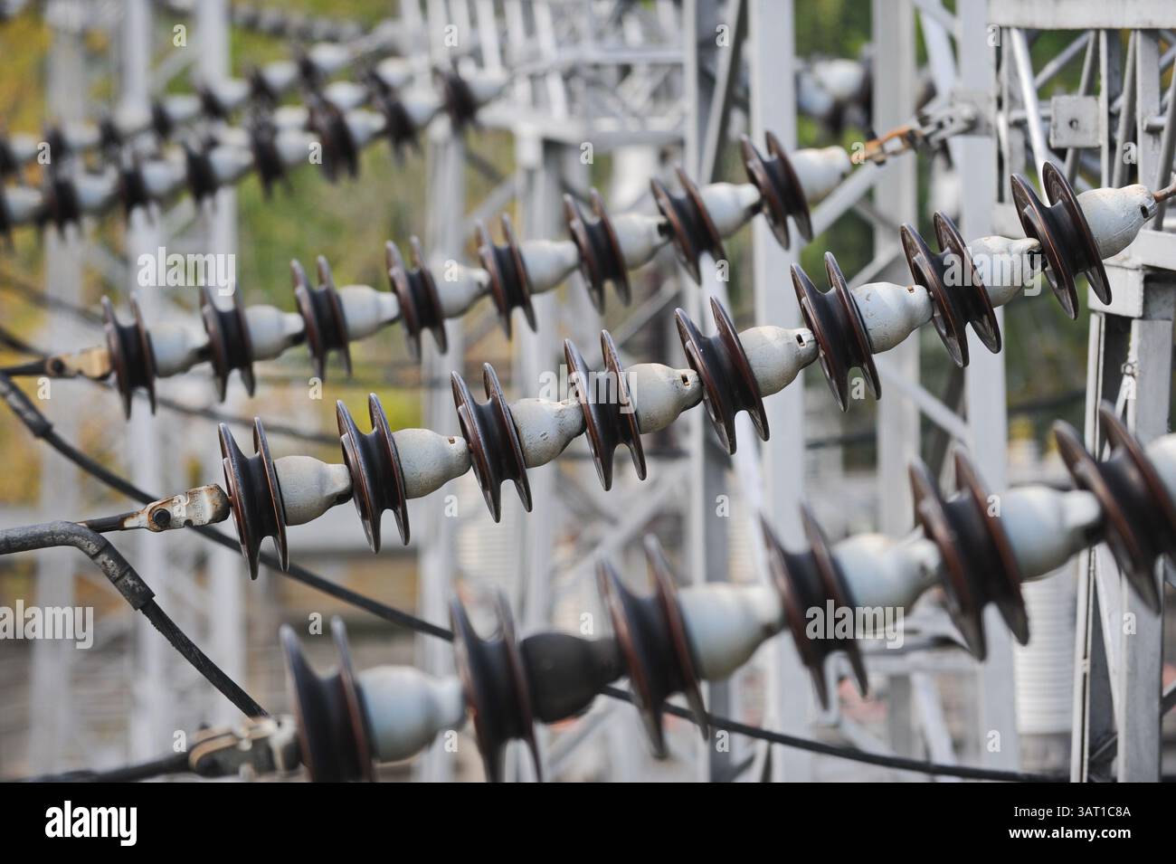 Insulators on power grids Stock Photo - Alamy