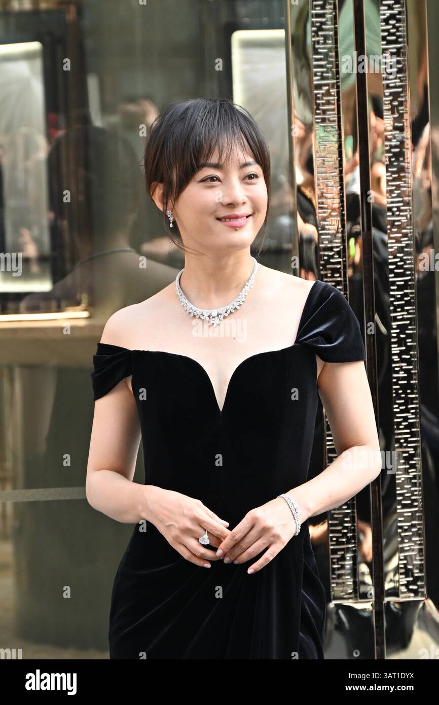 Chinese actress Sun Li attends an activity in Beijing, China, 17 April ...