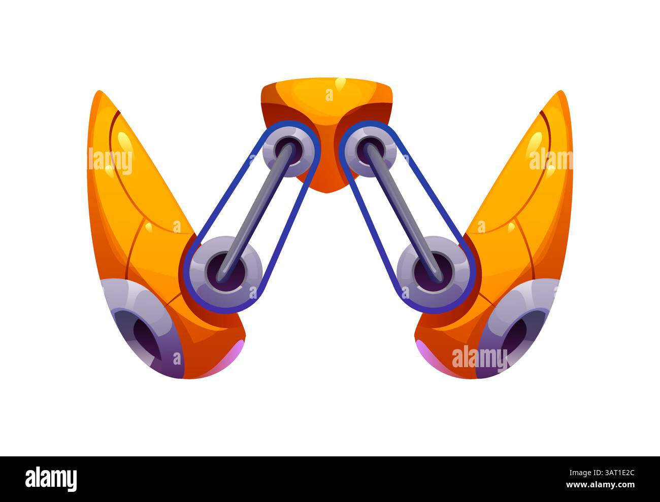 Robot hand font, cartoon cyborg machine gear type and robotic ...