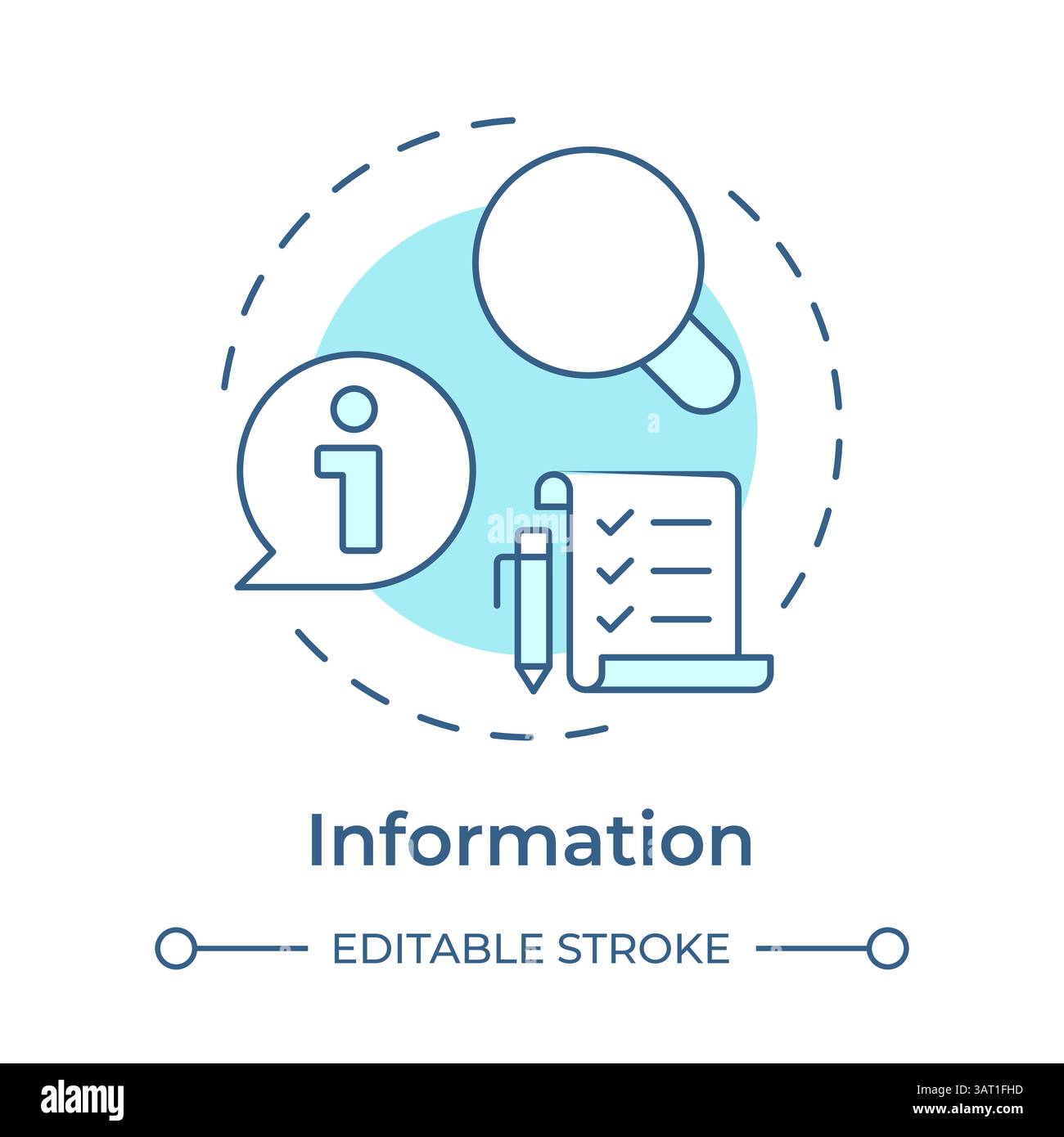 Information soft blue concept icon Stock Vector Image & Art - Alamy