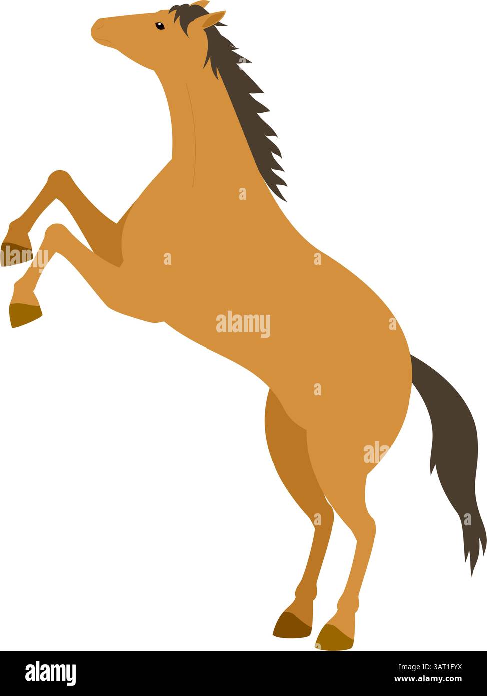 Simple vector illustration of a running horse, Vector Illustration ...