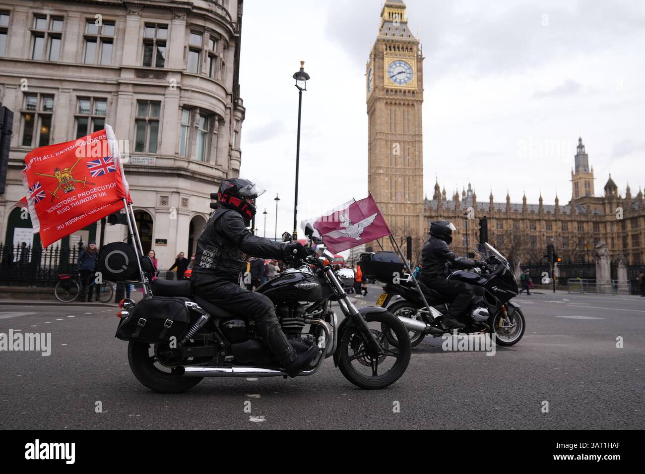 File photo dated 05/02/25 of veterans of the British military march ...