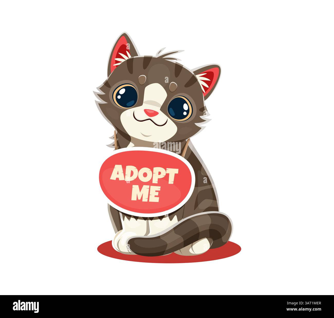 Muzzle homeless sad cat Stock Vector Images - Alamy