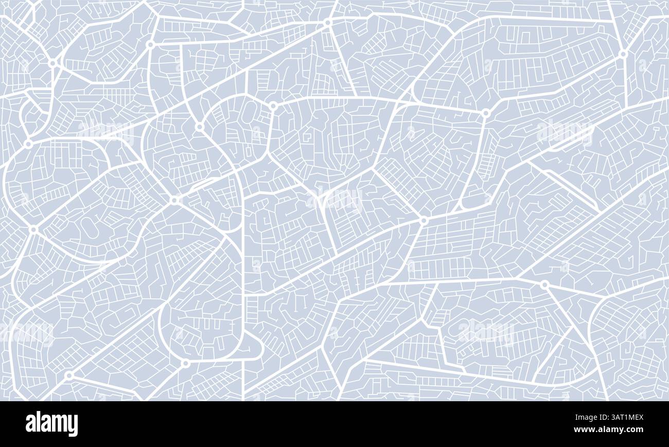 City map seamless pattern, town plan with streets and roads, vector ...