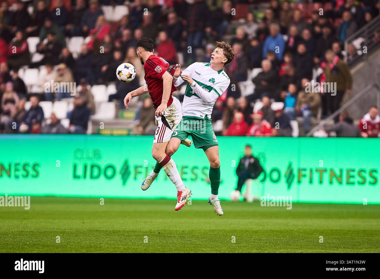 Vejle, Denmark. 17th Apr, 2025. Stefan Velko (13) of Vejle BK and Asker ...