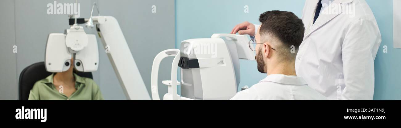 Conducting detailed medical examination hi-res stock photography and ...