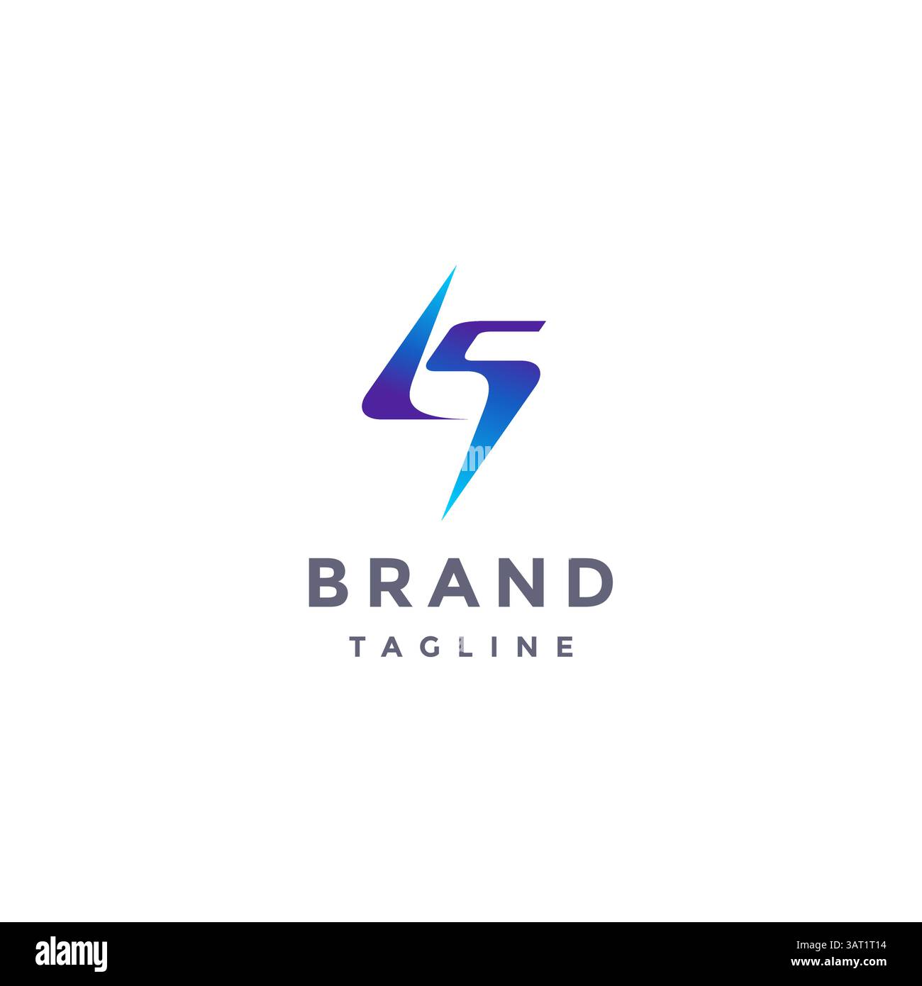 Simple Bolt Initial Letter LS Logo Design. Initial L and S Form an Electrical Symbol Design ...