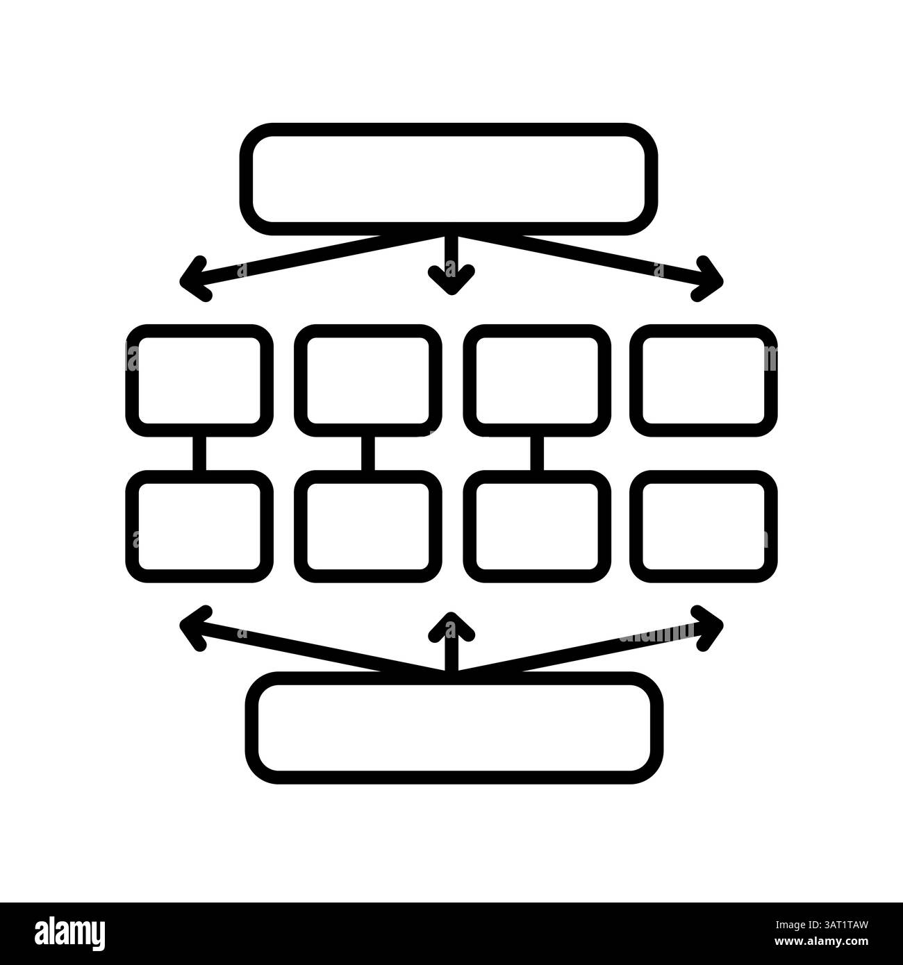 ensemble learning black line icon for digital and print projects ...
