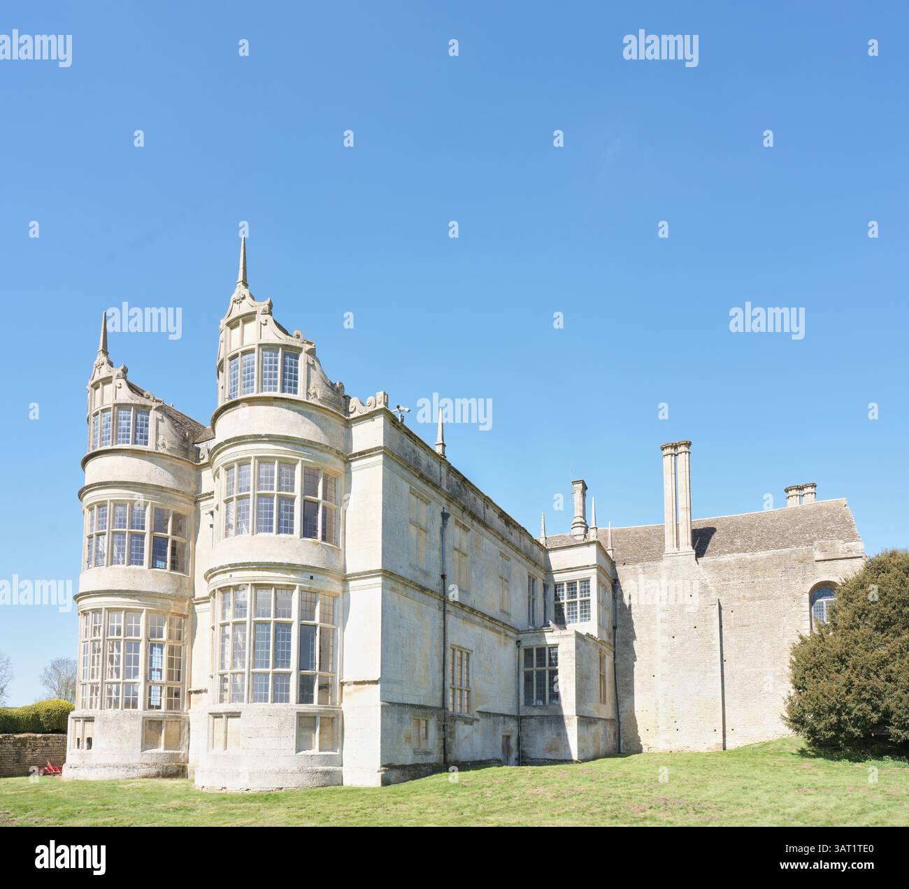 Kirby Hall, a mainly elizabethan (Queen Elizabeth I) built mansion with ...