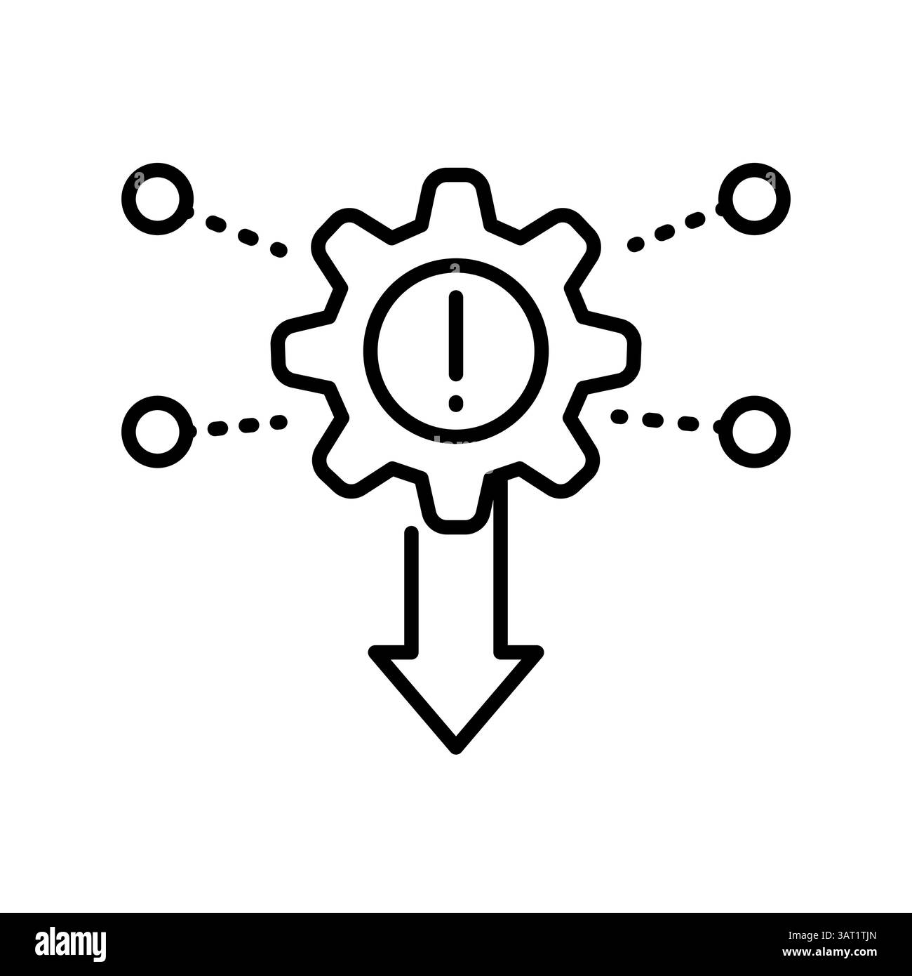 loss function black line icon for digital and print projects. Minimal ...