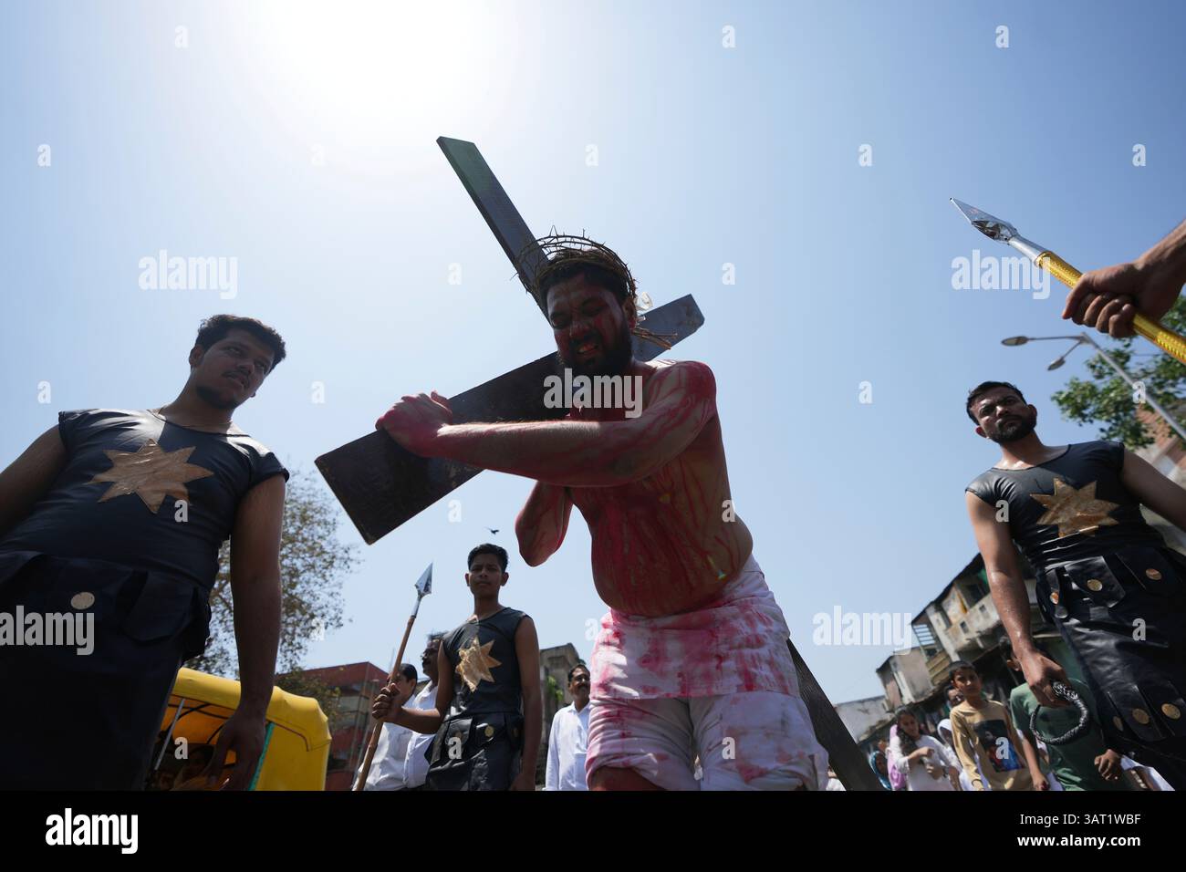 Indian Christians reenact the crucifixion of Jesus Christ to mark Good ...
