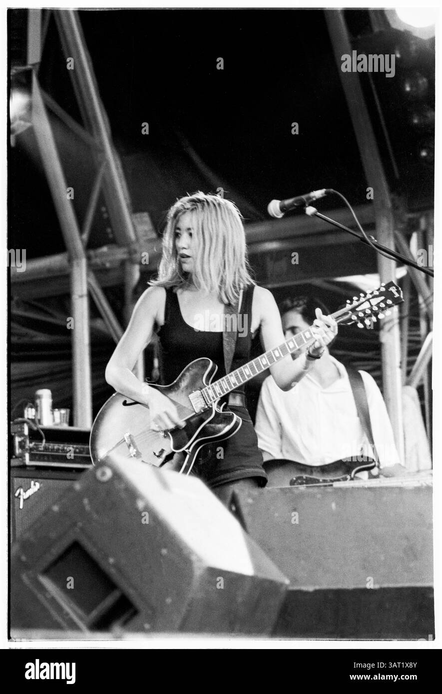 LUSH, PYRAMID STAGE, GLASTONBURY 92: Miki Berenyi of the band Lush on ...